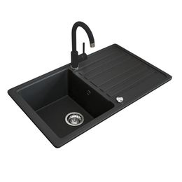 Bergstroem Granitsp&uuml;le, Schwarz, Keramik, Rechteckig, 76.5x19x46 cm, K&uuml;chen, K&uuml;chenausstattung, K&uuml;chensp&uuml;len