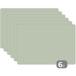 MuchoWow Platzsets, Salbeigr&uuml;n, Kunststoff, Rechteckig, 45x30x0.3 cm, Wohntextilien, Tischw&auml;sche, Tischsets