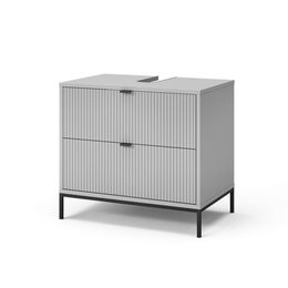 VICCO Waschbeckenunterschrank, Grau, Holzwerkstoff, 3 Schubladen, Rechteckig, 70x63x45.1 cm, Badezimmer, Badezimmerschr&auml;nke, Waschbeckenunterschr&auml;nke