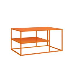 [en.casa] Couchtisch, Orange, Metall, Rechteckig, 90x45x60 cm, Wohnzimmer, Wohnzimmertische, Couchtische