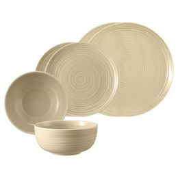 Geschirr-Set Seltmann Weiden "Basic-Set Terra 6er Set", beige (sandbeige), 6, Porzellan, Geschirr-Sets, Geschirr-Set, Sp&uuml;lmaschinenfest, Mikrowellensicher, Ofenfest