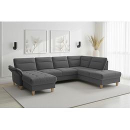 Sit & More Wohnlandschaft SIT & MORE "Pamela", dunkelgrau, B:292cm H:90cm T:212cm, 95% Polyester 5% Polyamid, Sofas, Wohnlandschaft, Liegefl&auml;che aus Originalstoff