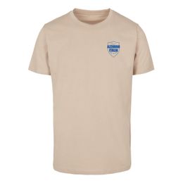 T-Shirt MisterTee "MisterTee Il Calcio 24 Tee", Jungen, Gr. M, sand, 100% Baumwolle, bedruckt, normal, Rundhals, Shirts T-Shirt