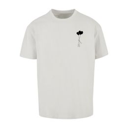 T-Shirt Merchcode "Merchcode Herren Love In The Air Heavy Oversize Tee", Jungen, Gr. M, lightasphalt, 100% Baumwolle, bedruckt, oversize, Rundhals, Shirts T-Shirt