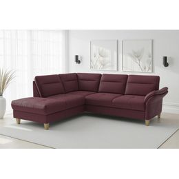 Sit & More Ecksofa SIT & MORE "Pamela", beige (bordeaux), B:218cm H:90cm T:212cm, 100% Polyester, Sofas, Ecksofa