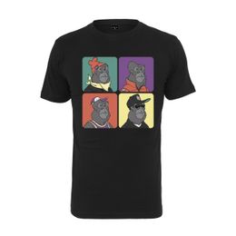 Kurzarmshirt MisterTee "MisterTee Herren Bored Gorilla Multi Tee", Jungen, Gr. M, schwarz, 100% Baumwolle, bedruckt, normal, Rundhals, Shirts