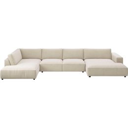 Wohnlandschaft Musterring "MR LUCIA, das ultimative Raumwunder von Musterring", nature, B:434cm H:81cm T:224cm, 88% Polyester, 12% Polyacryl, Sofas, Wohnlandschaft, Gigantische Fl&auml;che, erstklassige Kammerkissen & Luxus-Komfort