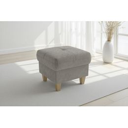 Sit & More Polsterhocker SIT & MORE, stone, B:58cm H:48cm T:58cm, 100% Polyester, Hocker, Polsterhocker
