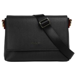 Umh&auml;ngetasche Bugatti "ELLA", Damen, Gr. B/H/T: 25cm x 17cm x 8cm onesize, schwarz, Kunstfaser, leicht gl&auml;nzend, unifarben, Taschen Umh&auml;ngetasche