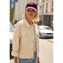 Baseball Cap STREET ONE STUDIO, Damen, Gr. onesize, very berry, Web, Baumwolle, unifarben, Caps, mit Struktur