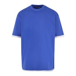 T-Shirt DEF "DEF Herren DEF Visible Layer T-Shirt", Jungen, Gr. S, blau, wei&szlig;, 100% Baumwolle, unifarben, normal, Rundhals, Shirts T-Shirt