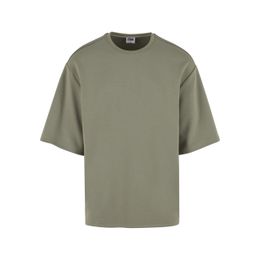 T-Shirt Urban Classics "Urban Classics Oversized Scuba Tee", Jungen, Gr. L, palegr&uuml;n, 95% Polyester, 5% Elasthan, unifarben, oversize, Rundhals, Shirts T-Shirt