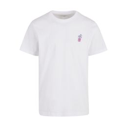 T-Shirt MisterTee "MisterTee Herren Good Vibes Drink Tee EMB", Jungen, Gr. XL, wei&szlig;, 100% Baumwolle, bedruckt, normal, Racerback, Shirts T-Shirt