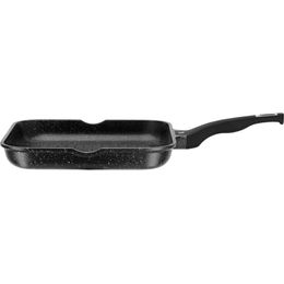 Grillpfanne GSW "Titanium Granit Advanced", schwarz, H:4,5cm &Oslash;:28cm, Pfannen, Grillpfanne aus Aluminium-Guss mit Antihaft-Versiegelung