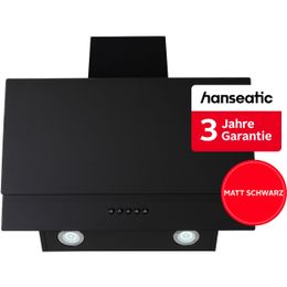Hanseatic Kopffreihaube "HFSA1MB6", Energieeffizienz: A+ (A+++-D), matt, schwarz, B:60cm H:88,5cm T:31cm, Dunstabzugshauben, inkl. 3 Jahre Herstellergarantie