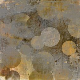 Acrylglasbild queence "Goldene Punkte, Kunstdruck Abstrakt", braun (farbe bild(er): gold,goldfarben), B:40cm H:40cm, Acrylglas, Bilder, Acrylglasbild, mit schwebender 3D Tiefenwirkung, dank der rahmenlosen Befestigung