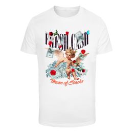 T-Shirt MisterTee "MisterTee Herren Fresh Cash Tee", Jungen, Gr. XXL, wei&szlig;, 100% Baumwolle, bedruckt, normal, Rundhals, Shirts T-Shirt