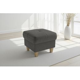 Sit & More Polsterhocker SIT & MORE, anthrazit, B:58cm H:48cm T:58cm, 100% Polyester, Hocker, Polsterhocker