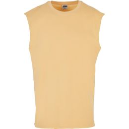 T-Shirt Urban Classics "Urban Classics Herren Open Edge Sleeveless Tee", Jungen, Gr. 5XL, beige (paleorange), 100% Baumwolle, unifarben, loose fit, Rundhals, Shirts T-Shirt