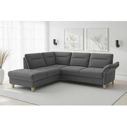 Sit & More Ecksofa SIT & MORE "Pamela", grau (dunkelgrau), B:218cm H:90cm T:212cm, 95% Polyester 5% Polyamid, Sofas, Ecksofa