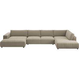 Wohnlandschaft Musterring "MR LUCIA, das ultimative Raumwunder von Musterring", sand, B:434cm H:81cm T:224cm, 95% Polyester, 5% Nylon, Sofas, Wohnlandschaft, Gigantische Fl&auml;che, erstklassige Kammerkissen & Luxus-Komfort