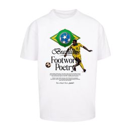 T-Shirt "Upscale by Mister Tee Footwork Poetry Oversize Tee", Jungen, Gr. XL, wei&szlig;, 100% Baumwolle, UPSCALE BY MISTER TEE, bedruckt, oversize, Rundhals, Shirts T-Shirt