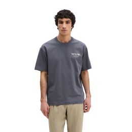 Marc O'Polo T-Shirt MARC O'POLO "mit R&uuml;ckenprint", Jungen, Gr. M, faded blau, Obermaterial: 100% Baumwolle, unifarben, Basic, loose fit, Rundhals, Shirts T-Shirt