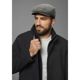 MAN'S WORLD Schieberm&uuml;tze MAN'S WORLD, Herren, grau (grau, schwarz), Web, Wollmischung, Hahnentrittmuster, gemustert, M&uuml;tzen, stylischer Winter-Flatcap - w&auml;rmend gef&uuml;tter