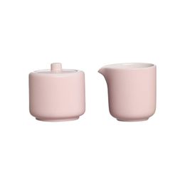 Ritzenhoff & Breker Milch- und Zuckerset RITZENHOFF & BREKER "Milch- und Zuckerset Jasper 2er Set", rosa, 2, Keramik, Geschirr-Sets, Sp&uuml;lmaschinengeeignet