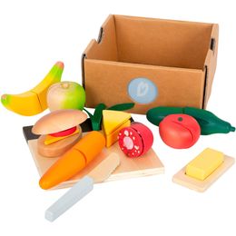 Spiellebensmittel Small Foot "Schneide-Set Mittagessen &bdquo;fresh", bunt, Kaufladensortimente, Kinder, Holz, Kunststoff