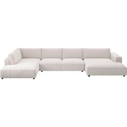 Wohnlandschaft Musterring "MR LUCIA, das ultimative Raumwunder von Musterring", wei&szlig;, B:434cm H:81cm T:224cm, 100% Polyester, Sofas, Wohnlandschaft, Gigantische Fl&auml;che, erstklassige Kammerkissen & Luxus-Komfort