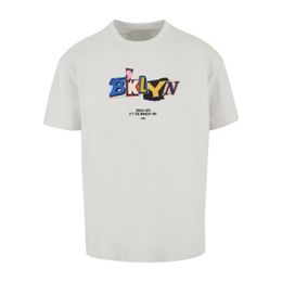 T-Shirt "Upscale by Mister Tee Herren BRKLYN Oversize Tee", Jungen, Gr. XL, lightasphalt, 100% Baumwolle, UPSCALE BY MISTER TEE, unifarben, oversize, Rundhals, Shirts T-Shirt