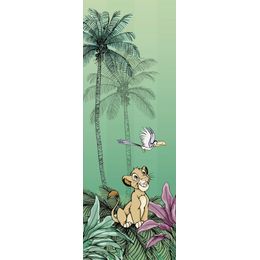 Vliestapete Komar "Digitaldruck Vlies - Jungle Simba - Gr&ouml;&szlig;e 100 x 280 cm", gr&uuml;n, B:100m L:280m, Vlies, Tapeten, Wohnzimmer, Schlafzimmer
