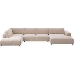 Wohnlandschaft Musterring "MR LUCIA, das ultimative Raumwunder von Musterring", taupe, B:434cm H:81cm T:224cm, 100% Polyester, Sofas, Wohnlandschaft, Gigantische Fl&auml;che, erstklassige Kammerkissen & Luxus-Komfort