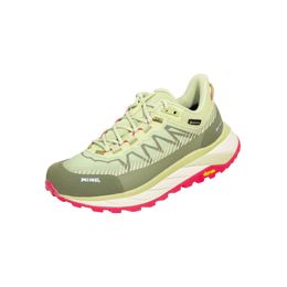 Wanderschuh Meindl "Eldora Lady GTX", Damen, Gr. 38, Normalschaft, gr&uuml;n (schilf, magenta), Mesh, mehrfarbig, Schuhe Wanderschuh, Leicht, robust & komfortabel &ndash; mit Grip, D&auml;mpfung & Schutz
