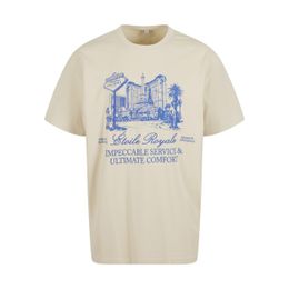 T-Shirt "Upscale by Mister Tee Etoile Royale Oversize Tee", Jungen, Gr. M, sand, 100% Baumwolle, UPSCALE BY MISTER TEE, bedruckt, oversize, Rundhals, Shirts T-Shirt