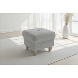Sit & More Polsterhocker SIT & MORE, silber, B:58cm H:48cm T:58cm, 100% Polyester, Hocker, Polsterhocker