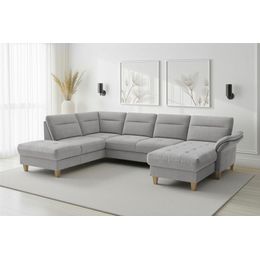 Sit & More Wohnlandschaft SIT & MORE "Pamela", silber, B:292cm H:90cm T:212cm, 100% Polyester, Sofas, Wohnlandschaft, Liegefl&auml;che aus Originalstoff