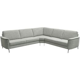 Ecksofa Home Affaire "Solvaro, optional motorischer Sitzvorzug, Breite 283 cm", turtle, B:283cm H:85cm T:263cm, 76% Polyacryl, 24% Polyester, Sofas, Ecksofa, Saugroboter-tauglich, hochwertige Details & sorgf&auml;ltige Verarbeitung