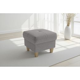 Sit & More Polsterhocker SIT & MORE, grau, B:58cm H:48cm T:58cm, 100% Polyester, Hocker, Polsterhocker