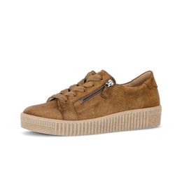 Sneaker Gabor "Sneaker low", Damen, Gr. 40,5, braun, Schuhe Sneaker