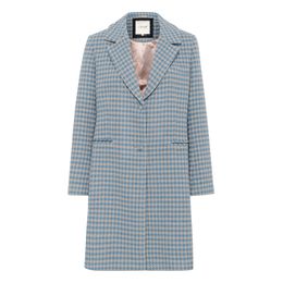 Wintermantel Cream "Jacke CRWestie", Damen, Gr. 44, blau (blau heaven jaquard), Obermaterial: 95% Polyester PES. 5% Wolle mw., M&auml;ntel Wintermantel