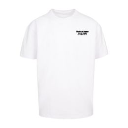 T-Shirt "Upscale by Mister Tee Ghetto de France Oversize Tee", Jungen, Gr. L, wei&szlig;, 100% Baumwolle, UPSCALE BY MISTER TEE, bedruckt, oversize, Rundhals, Shirts T-Shirt