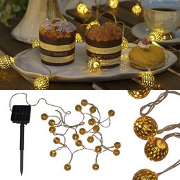 PAULEEN LED-Lichterkette "Sunshine Glamour", gold (goldfarben), Dioden 20 Stk. Flammen 20 Stk., Gesamtl&auml;nge 2,8m, Lichterketten, 20-flammig, Solarbetrieben
