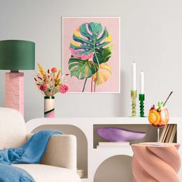 Bild mit Rahmen Reinders "Colourful Leafs", bunt (farbe bild(er): bunt), B:30cm H:40cm T:1,6cm, Holzwerkstoff, Bilder