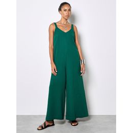 Jumpsuit Apricot "Jumpsuit", Damen, Gr. L (40), N-Gr, gr&uuml;n, gewebt, Obermaterial: 100% Baumwolle CO., Kn&ouml;chellang, Overalls Jumpsuit, Einfarbig
