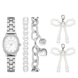 Quarzuhr Skechers "SETS", metallfarben, Armbanduhren, Damen, Quarzuhr, Armbanduhr, Damenuhr, Ideal auch als Geschenk, analog, Glassteine