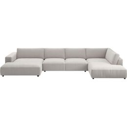 Wohnlandschaft Musterring "MR LUCIA, das ultimative Raumwunder von Musterring", wei&szlig;, B:434cm H:81cm T:224cm, 95% Polyester, 5% Nylon, Sofas, Wohnlandschaft, Gigantische Fl&auml;che, erstklassige Kammerkissen & Luxus-Komfort