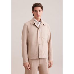 Langarmhemd Seidensticker, Herren, Gr. XL (43-44), normale &Auml;rmell&auml;ngen, beige, 100% Baumwolle, unifarben, regular fit, 2-Knopf-Manschette, Hemden, 1/1 Uni