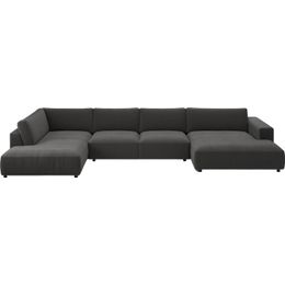 Wohnlandschaft Musterring "MR LUCIA, das ultimative Raumwunder von Musterring", anthrazit, B:434cm H:81cm T:224cm, 95% Polyester, 5% Nylon, Sofas, Wohnlandschaft, Gigantische Fl&auml;che, erstklassige Kammerkissen & Luxus-Komfort